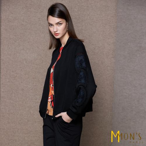 MONS 名品花朵休閒簍空袖外套|鋪綿外套|ETMall東森購物網