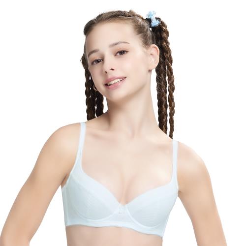 【Swear 思薇爾】果然萌系列A-E罩軟鋼圈素面包覆少女內衣(雲水藍)|思薇爾|ETMall東森購物網