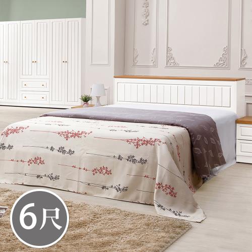 Boden-米爾6尺雙人加大鄉村風床組(收納床頭箱+六抽收納床底-不含床墊)|雙人加大|ETMall東森購物網