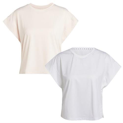 Adidas 短袖上衣 女裝 排汗 粉/白【運動世界】IS2979/IS2978|短袖|ETMall東森購物網