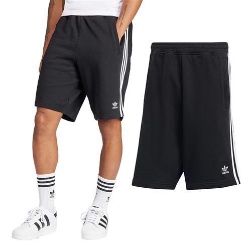 Adidas 3-stripe Short 男款 黑色 常規版型 抽繩 拉鍊口袋 運動 休閒 短褲 IU2337|棉/運動長褲|ETMall東森購物網
