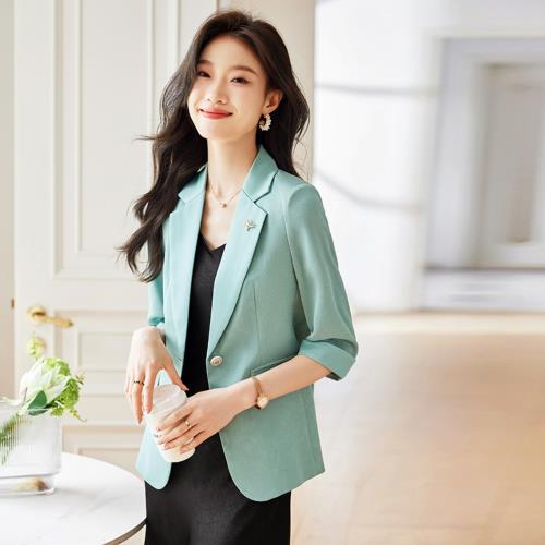SZ-玩美衣櫃薄款通勤風OL休閒西裝外套女S-4XL(共三色)|西裝外套|ETMall東森購物網