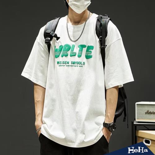 【HeHa】發泡印字短袖上衣 四色|上衣|ETMall東森購物網