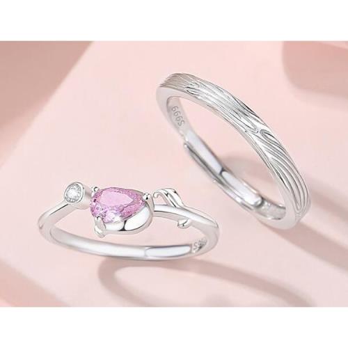 ANGEL 愛與玫瑰閃耀鋯石活圍情侶男女戒指(2款可選)|其他材質/款式|ETMall東森購物網