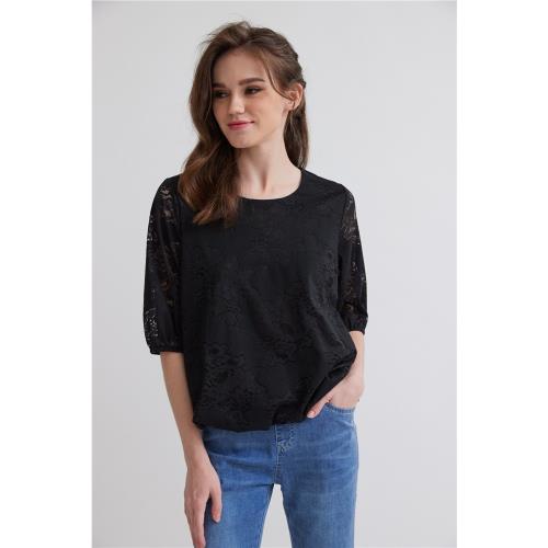 QWI經典優雅蕾絲精細棉上衣-獨|上衣|ETMall東森購物網