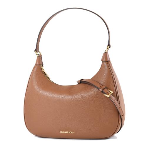 MICHAEL KORS CORA 荔枝紋肩背/斜背二用HOBO包-焦糖色/大|MK兩用包|ETMall東森購物網