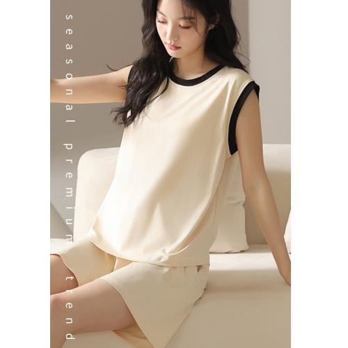 SCL 優質嚴選莫代爾休閒短褲無袖背心兩件組 JZ57330|造型上衣|ETMall東森購物網