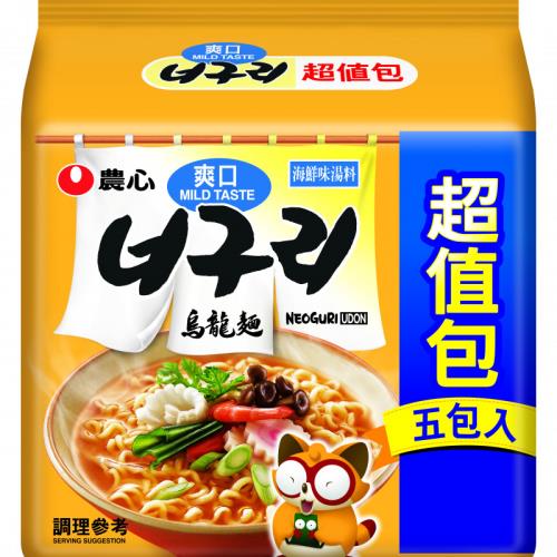 【NONG SHIM】農心爽口烏龍麵超值包5入裝(120g*5入/袋)|日韓泡麵|ETMall東森購物網