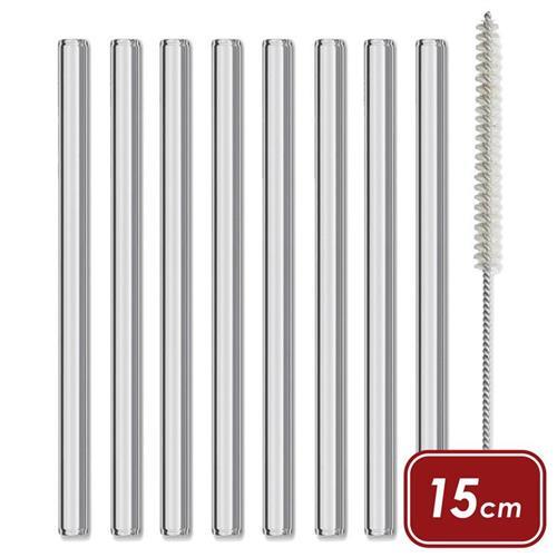 《KELA》Grace清潔刷+玻璃吸管8入(15cm) | 環保吸管 飲料杯、手搖杯吸管|吸管|ETMall東森購物網