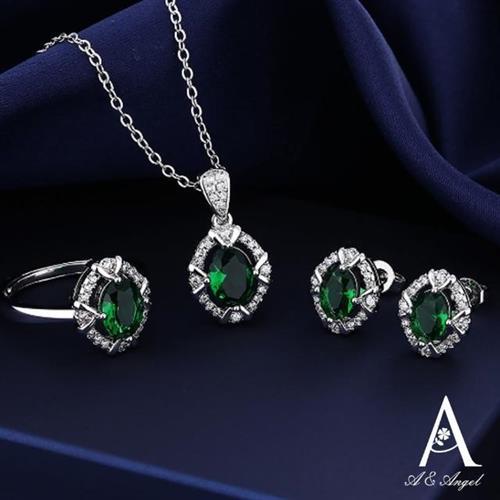 ANGEL 自然美麗閃耀鋯石項鍊戒指耳環(3款可選)|其他材質/款式|ETMall東森購物網
