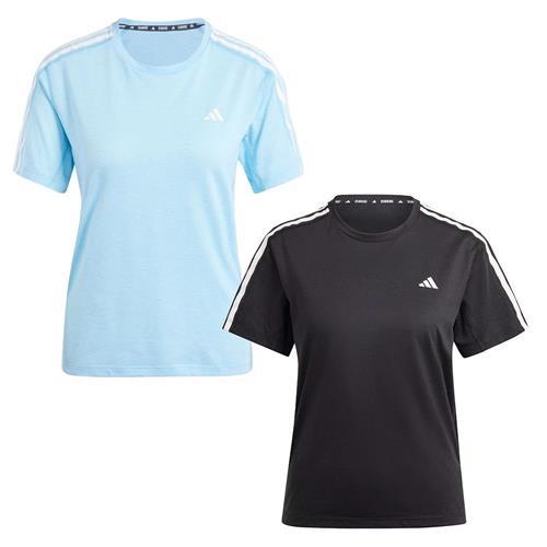 Adidas 短袖上衣 女裝 排汗 反光 藍/黑【運動世界】IK5020/IQ3875|短袖|ETMall東森購物網