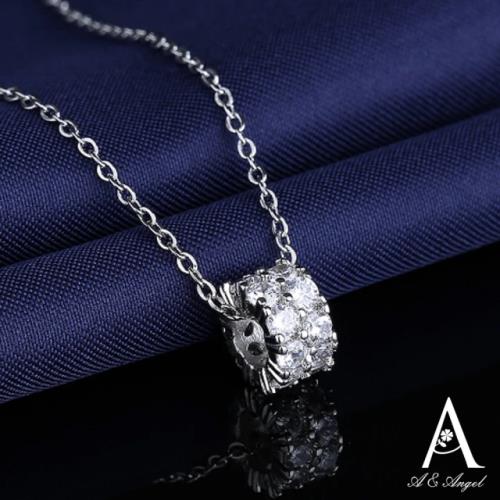 ANGEL 氣質冰花切閃耀鋯石鎖骨鍊(白金色)|其他材質/款式|ETMall東森購物網