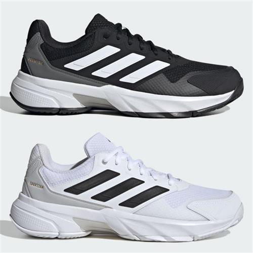 Adidas 網球鞋 男鞋 COURTJAM CONTROL 3 黑/白【運動世界】IF0458/IF7888|羽/排/桌/網球鞋 ...