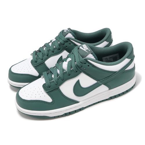 Nike 休閒鞋 Dunk Low BG 大童 女鞋 雲杉綠 白 百搭 經典 HF4798-100|休閒運動鞋|ETMall東森購物網