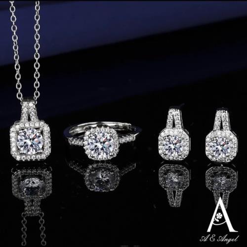 ANGEL 美麗公主閃耀莫桑石耳環項鍊戒指(3款可選)|其他材質/款式|ETMall東森購物網