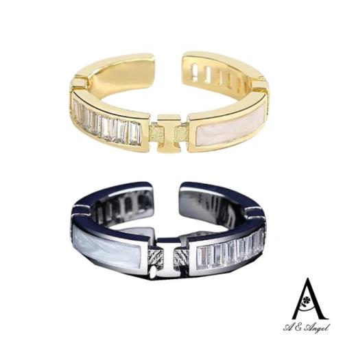 ANGEL 小清新簡約閃耀鋯石開口戒指(2色可選)|其他材質/款式|ETMall東森購物網