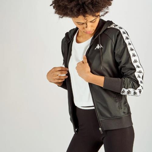 KAPPA 222BANDA 女 針織外套合身版 黑 限量款 黑色303R5J0A62|立領式外套|ETMall東森購物網