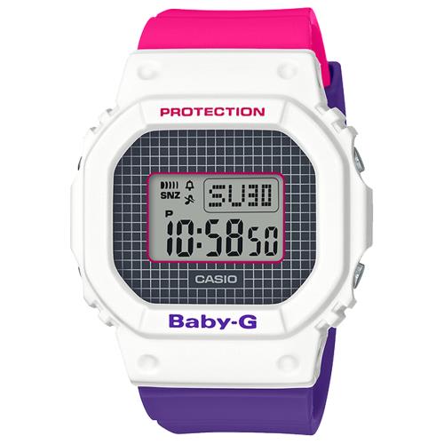 CASIO BABY-G 復古撞色經典方形計時錶/BGD-560THB-7|Baby-G|ETMall東森購物網