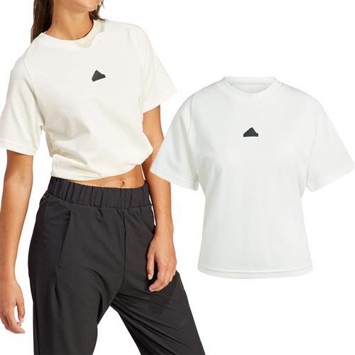 Adidas M Z.N.E. TEE 女 白 運動 休閒 基本款 LOGO 休閒 上衣 短袖 IS3920|短袖|ETMall東森購物網