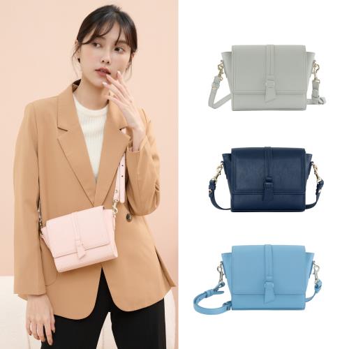 【Premium Authentic】PA．KNOT真皮小方包-多色任選|側背包|ETMall東森購物網