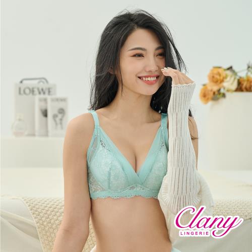 【Clany可蘭霓】MIT石墨烯軟鋼圈集中爆乳BC罩杯包覆不空杯蕾絲性感內衣 湖水綠 8057-81|內衣|ETMall東森購物網