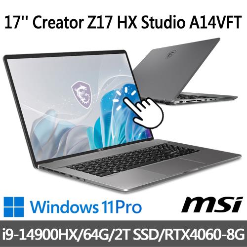 msi Creator Z17 HX Studio A14VFT-294TW (i9-14900HX/64G/2T SSD/RTX4060-8G)|15吋|ETMall東森購物網