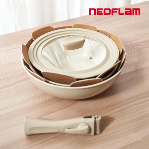 NEOFLAM Midas Plus 陶瓷塗層鍋5件組-Chouchou(不挑爐具，瓦斯爐電磁爐可用)|超值多件組|ETMall東森購物網