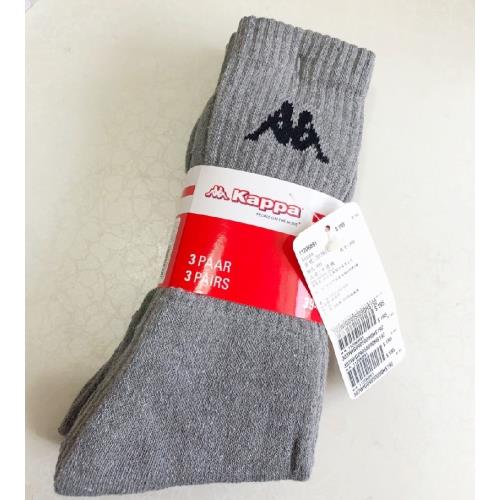 KAPPA 時尚型男休閒運動中筒襪 灰 6雙 303WIG0905009|短襪|ETMall東森購物網
