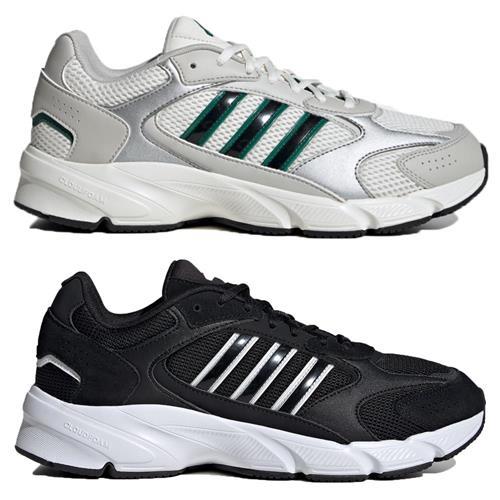 Adidas 慢跑鞋 男鞋 皮革 拼接 CRAZYCHAOS 2000 白銀/黑【運動世界】IH0457/IG4406|慢跑鞋|ETMall東森購物網