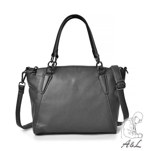 【A&L老工匠】頭層牛真皮2way水餃包肩背斜背包-山岩灰|側背包|ETMall東森購物網