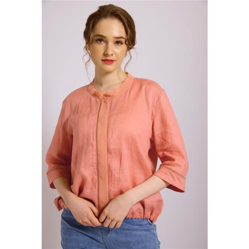 QWI歐款極簡100%亞麻外套-獨|外套/大衣|ETMall東森購物網