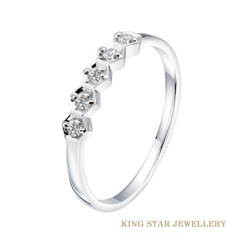 King Star 甜蜜蜂巢18K金鑽石戒指|碎鑽/拼接/線戒|ETMall東森購物網
