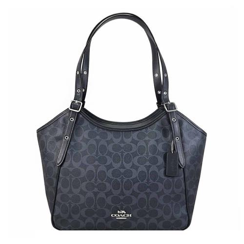 COACH CM076 Meadow 經典印花可調式肩背托特包.深藍|COACH托特/購物包|ETMall東森購物網