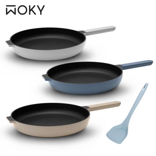 【WOKY 沃廚】Ticera系列-哈哈鍋2.0不沾鍋 26cm淺煎鍋 (加贈矽膠鍋鏟)|不沾鍋|ETMall東森購物網