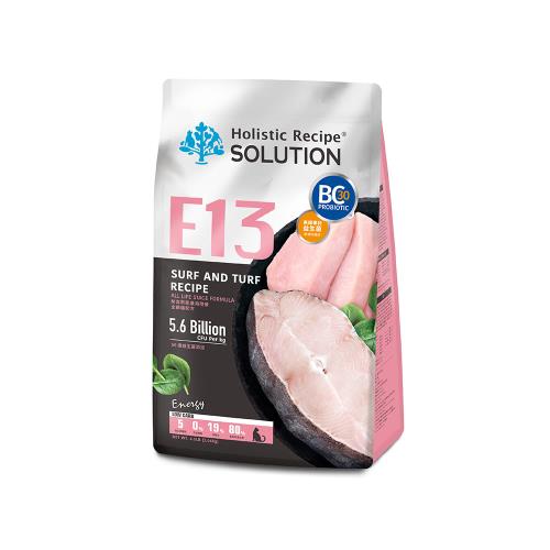 SOLUTION耐吉斯 E12 E13 鮭魚餐/海陸餐-全齡貓 4.5LB(2.04kg)X2包|幼貓飼料|ETMall東森購物網