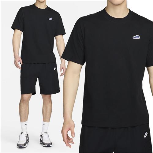 Nike NSW Tee M90 LBR Patch 男款 黑色 刺繡 棉質 運動 休閒 短袖 FV3752-010|短袖T恤|ETMall東森購物網