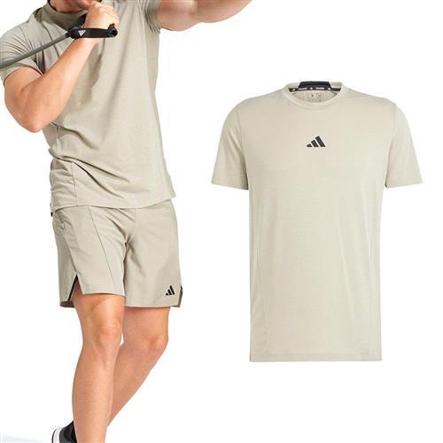 Adidas D4T Tee 男款 棕綠色 運動 慢跑 健身 訓練 上衣 短袖 IS3817|短袖T恤|ETMall東森購物網