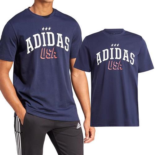Adidas M AMER G T 男款 深藍色 穿搭 休閒 舒適 圓領 運動 上衣 短袖 IN6477|短袖T恤|ETMall東森購物網