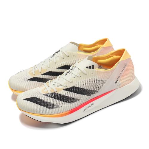 adidas 競速跑鞋 Adizero Takumi Sen 10 M 男鞋 白 橘黃 雙層中底 運動鞋 愛迪達 IG8202|慢跑鞋 ...