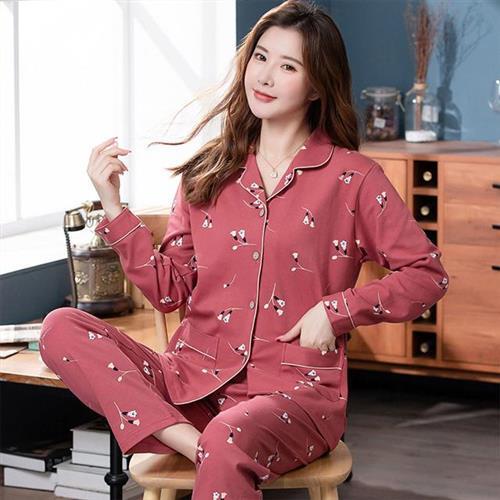 【韓國K.W.】韓國深粉高棉休閒家居服|褲子套裝/裙子套裝|ETMall東森購物網