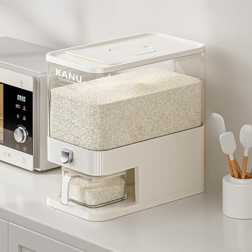 CS22 無印風防蟲盒上蓋按壓式儲米桶10L|米箱|ETMall東森購物網