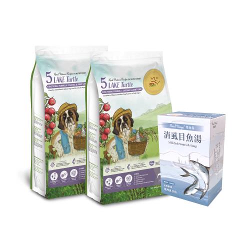 【瑞威寵糧】【高齡犬超值推薦組】犬糧5號4KG*2 + 虱目魚煲包湯*1盒|成犬飼料|ETMall東森購物網