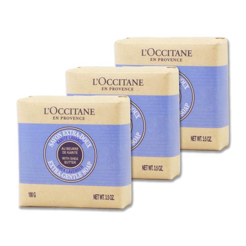 【LOCCITANE 歐舒丹】乳油木薰衣草皂 100g x 3（百貨公司貨）|L’OCCITANE 歐舒丹|ETMall東森購物網