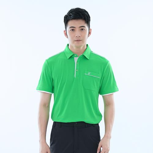 【遊遍天下】男款抗uv防曬吸濕排汗速乾機能短袖POLO衫(GS1033綠白 M-5L大尺碼)|POLO衫|ETMall東森購物網