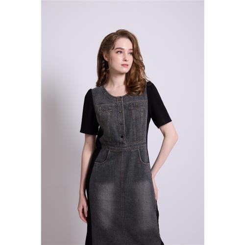 QWI魔法顯瘦丹寧連衣裙-獨|洋裝|ETMall東森購物網