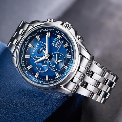 CITIZEN星辰 GENTS系列 電波對時 萬年曆 光動能腕錶 AT9120-89L|預購錶款|ETMall東森購物網