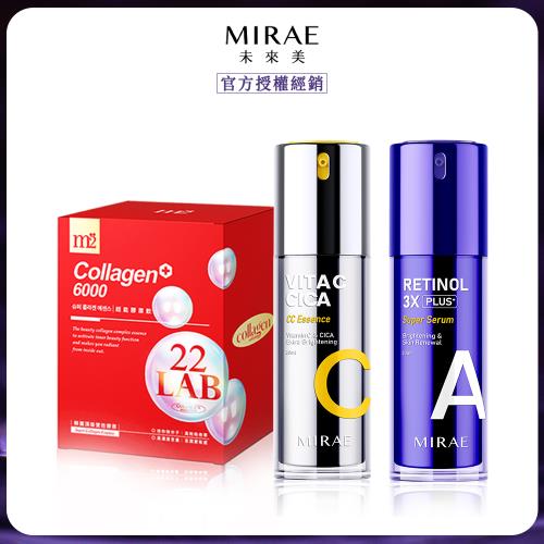 【MIRAE未來美】超級A醇精華升級版x1+超級A醇眼霜x1+【m2美度】22LAB超能膠原飲(8入/盒)x1|Mirae未來美|ETMall東森購物網