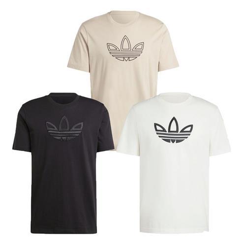 Adidas 短袖上衣 男裝 三葉草 棉 奶茶/黑/米【運動世界】IW5824/IY4882/IY4890|短袖|ETMall東森購物網