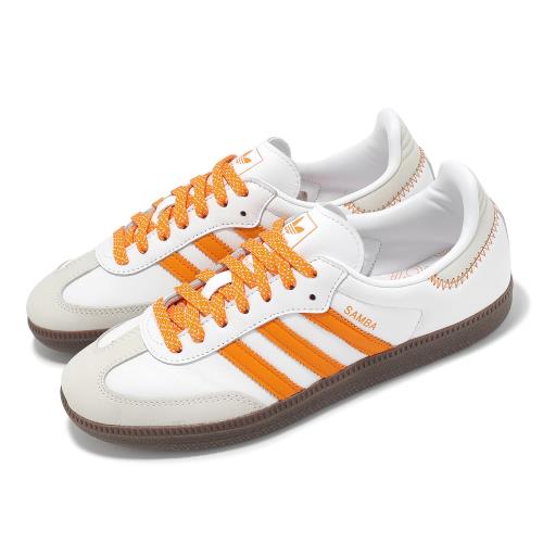 adidas 德訓鞋 Samba OG W 女鞋 白 橙橘 復古 休閒鞋 愛迪達 IE6521|休閒運動鞋|ETMall東森購物網