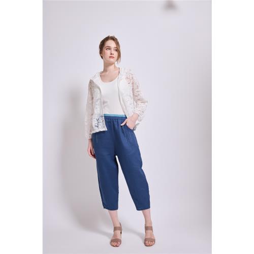 QWI重磅100%亞麻優雅褲1入|七分褲/九分褲|ETMall東森購物網